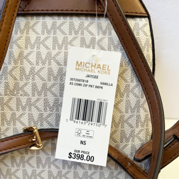 Michael Kors | Bags | Michael Kors Jaycee Mini Backpack Mk Vanilla ...